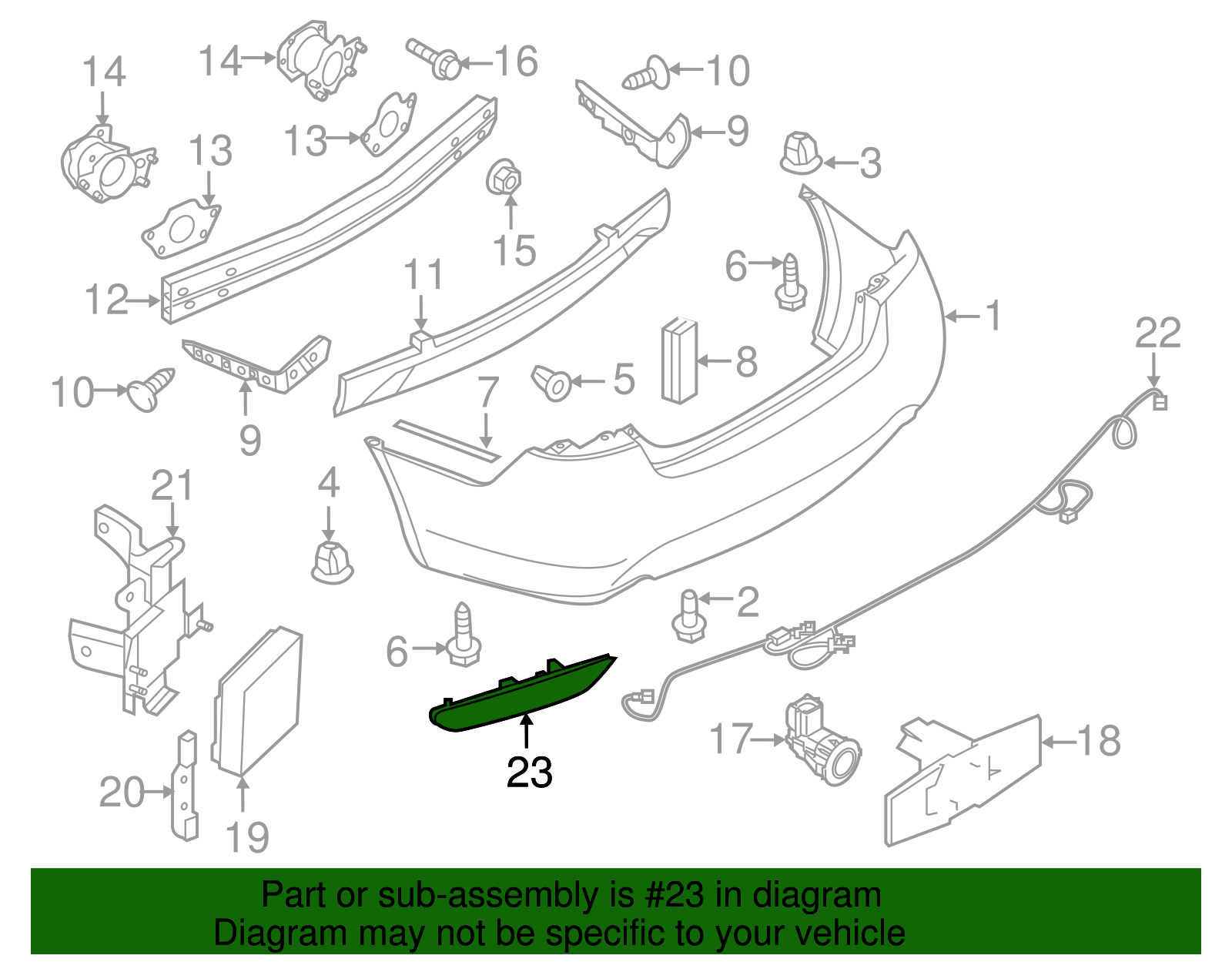 26560-JJ90A - Reflector 2011-2019 Infiniti | INFINITI Parts ...
