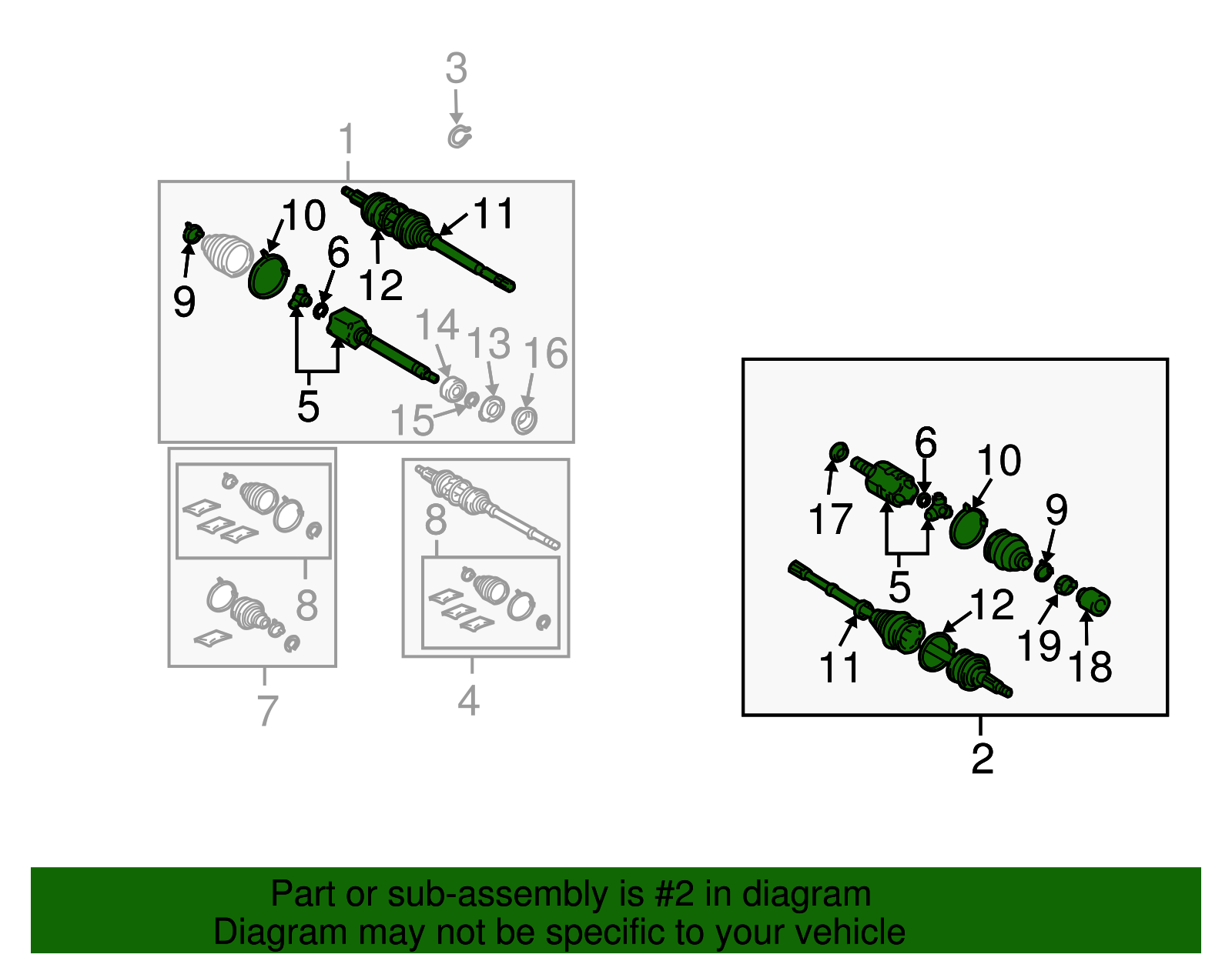 2006-2008 Lexus RX400h Axle Assembly 43420-0W190 | OEM Parts Online