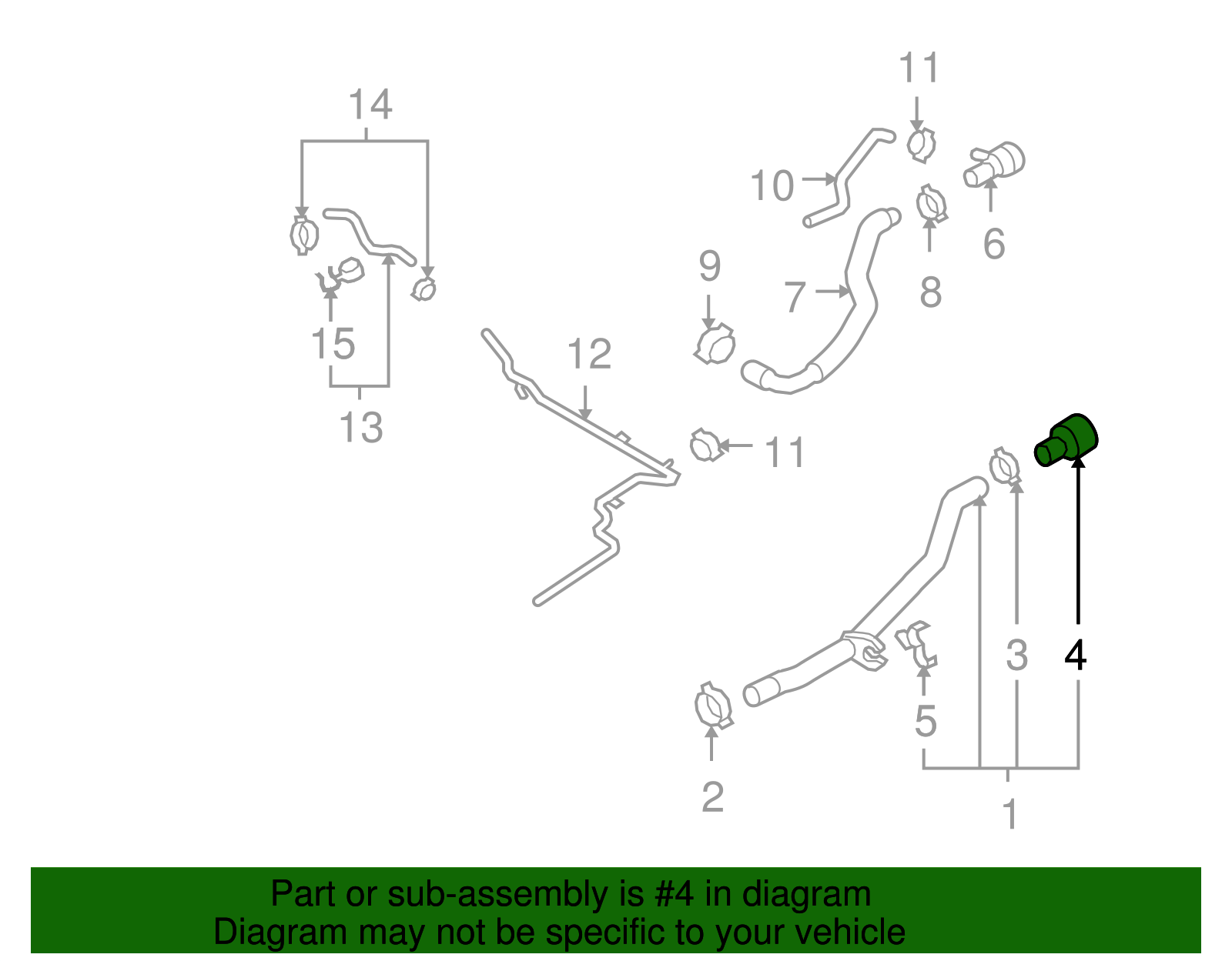 3B0-122-291-B - Inlet Hose Coupling - 1999-2020 Volkswagen | World VW Parts