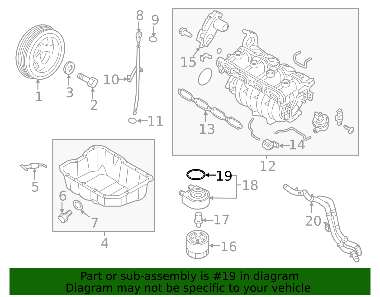 2013-2022 Kia Engine Oil Cooler Gasket 26413-2G000 | OEM Parts Online