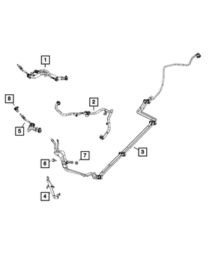 2019-2023 Jeep Cherokee Fuel Supply And Return Tube 68490517AA | Mopar ...