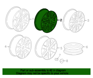 Genuine OEM Wheel, Alloy Part# 84760166 Fits 2017-2022 GMC Acadia: Up ...