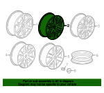 Genuine OEM Wheel, Alloy Part# 84760166 Fits 2017-2022 GMC Acadia: Up ...