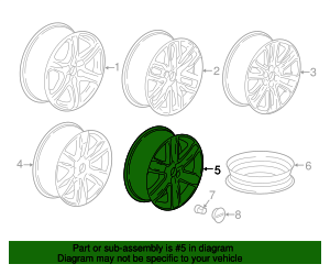 2017-2020 GMC Acadia 20x8-Inch Aluminum Wheel 22996320 | GMPartsDirect.com