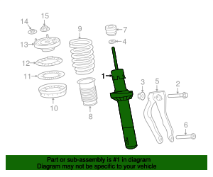2018-2020 Land Rover Range Rover Velar Shock Absorber LR090615 ...