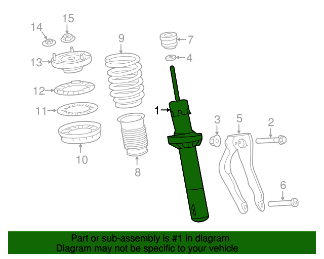2018-2020 Land Rover Range Rover Velar Shock Absorber LR090615 ...