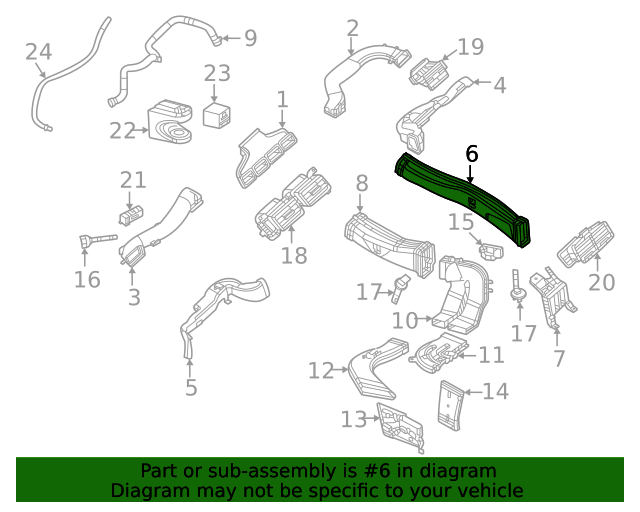 167-831-61-00 - Center Duct 2020-2023 Mercedes-Benz | Mercedes-Benz USA ...