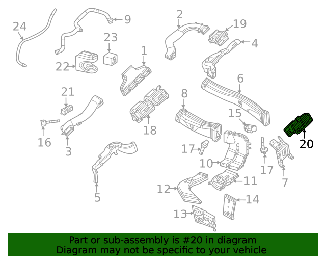 167-830-21-04 - Vent Grille 2020-2024 Mercedes-Benz | Mercedes-Benz USA ...