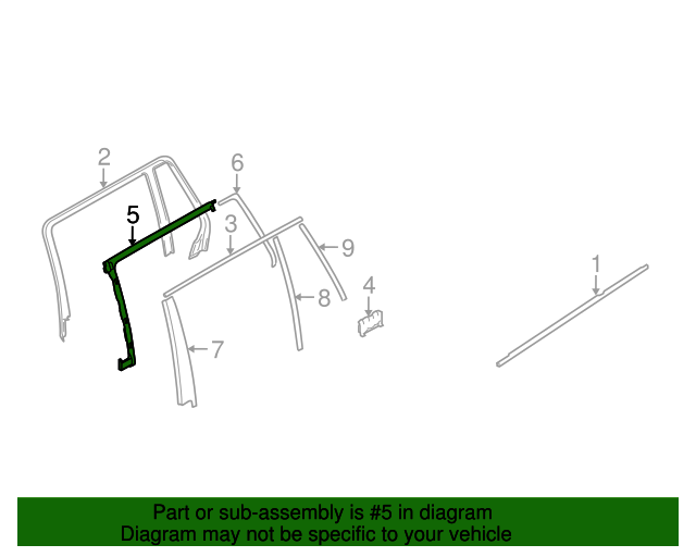 51-35-7-044-184 - Seal, RR door closing plate 2006-2010 BMW ...