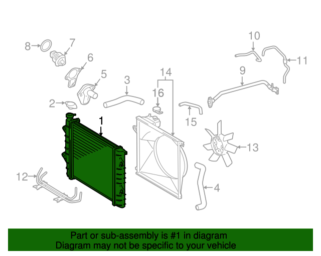 2016-2021 Toyota Tacoma Radiator 16410-0C420 | OEM Parts Online