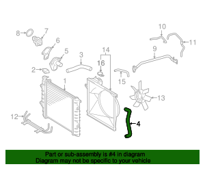2016-2023 Toyota Tacoma Lower Hose 16572-0C200 | OEM Parts Online