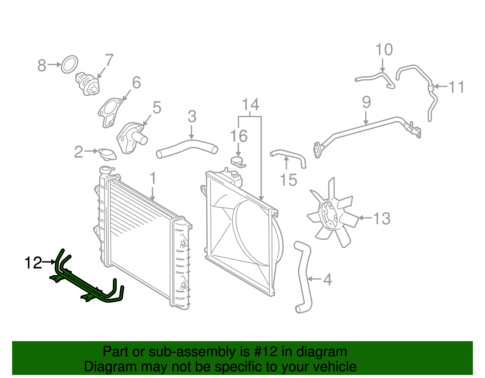 OEM 2016-2023 Toyota Tacoma Oil Cooler Tube 32907-04050 | LaGrange ...
