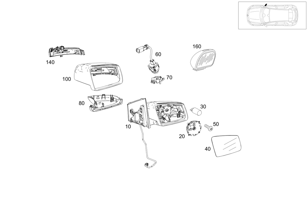 1568103200 - Mirror Frame 2015-2020 Mercedes-Benz | Mercedes-Benz USA Parts