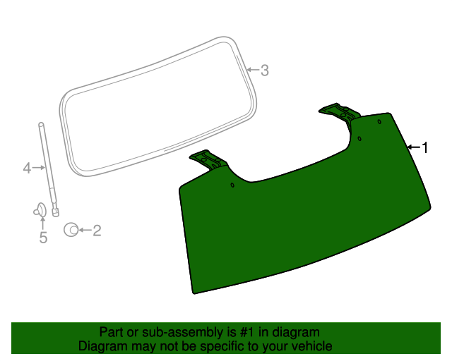 23391077 - Rear Compartment Lift Window 2015-2020 GM | GM Wholesale Direct