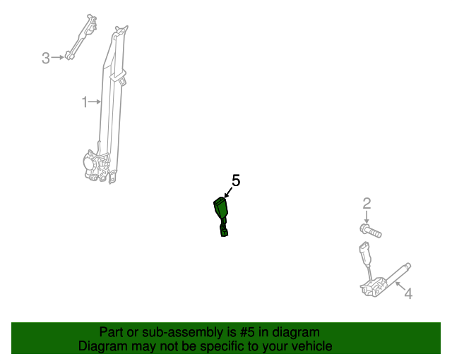 2012-2017 Hyundai Accent Buckle 88840-1R500-RY | OEM Parts Online