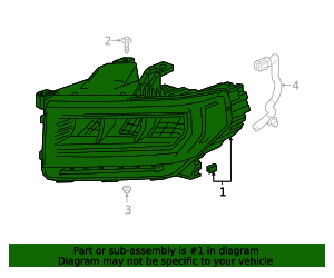 2020-2023 GMC Acadia Passenger Side Headlamp 84902386 GM ...