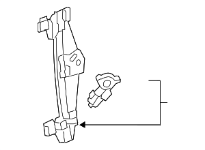 2007-2013 GM Rear Driver Side Power Window Regulator and Motor Assembly ...