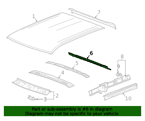 2019-2023 GM Roof Rear Header Panel 23381613 | GmPW