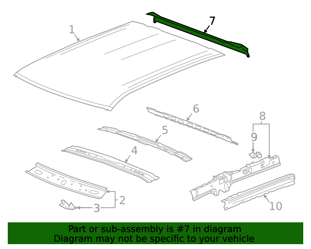 2019-2024 GM Roof Panel Rear Extension 23381623 GM | GMPartsDirect.com