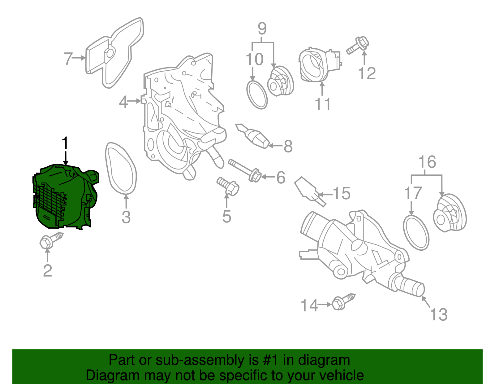 2017-2019 Nissan Rogue Water Pump 21010-4BC0A | Scott Evans Nissan Parts