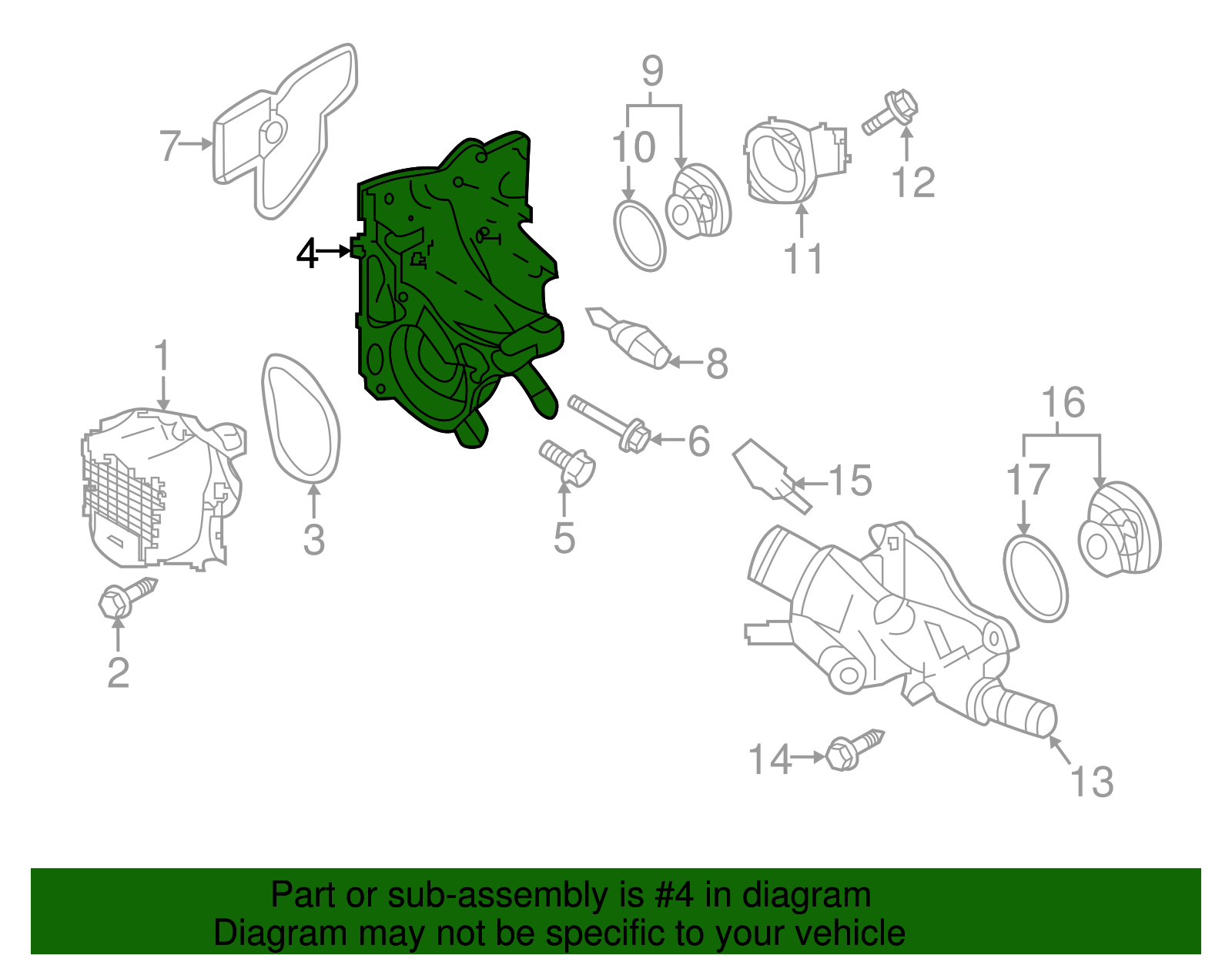 2017-2019 Nissan Rogue Thermostat Housing 11061-4BC0A | Nissan Parts ...