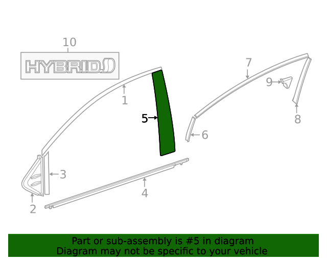 2021-2024 Toyota Sienna Door Applique 75756-08020 | Toyota Parts Center
