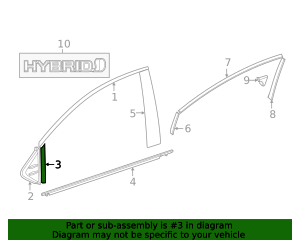 75752-08010 - Front Molding 2021-2024 Toyota Sienna | AutoNationParts.com