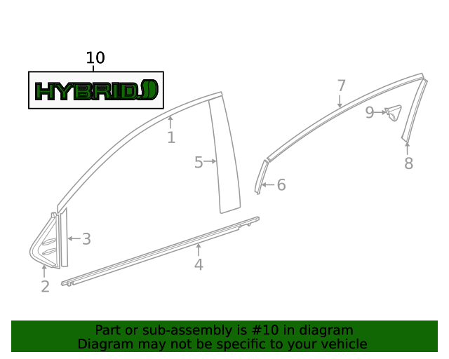2019-2024 Toyota Nameplate 75445-0R010 | Toyota of Des Moines Parts