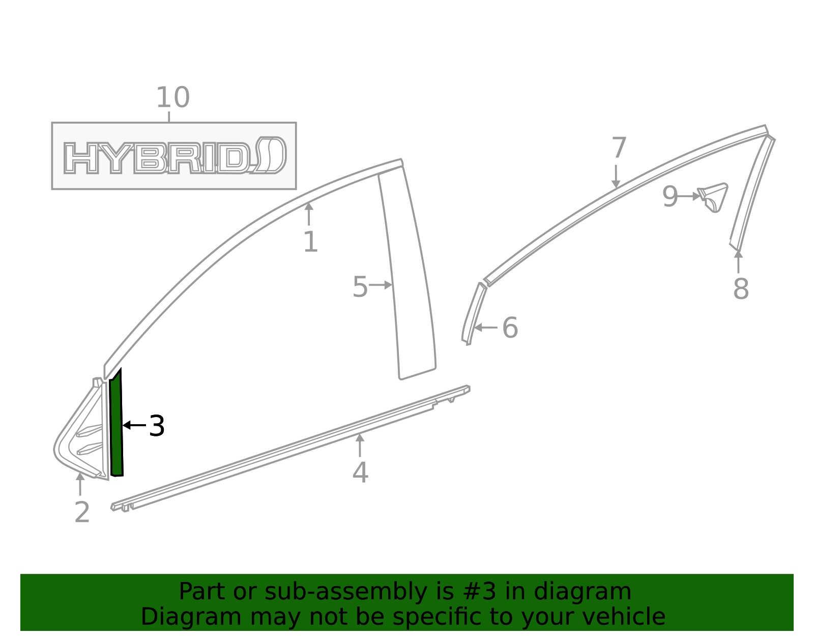 2021-2024 Toyota Sienna Front Molding 75751-08010 | Toyota Parts Center