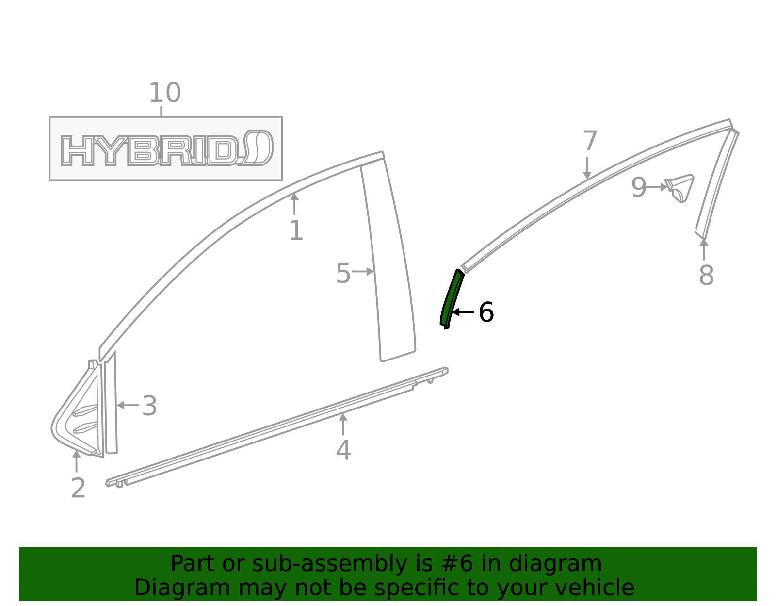 2021-2024 Toyota Sienna Black Out Tape 75922-08030 | Toyota Parts Center