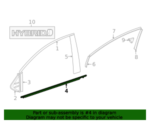 2021-2024 Toyota Sienna Belt Molding 68210-08030 | OEM Parts Online