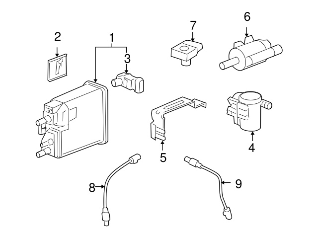 2009-2010 GM Vapor Canister Solenoid Valve Bracket 15813534 | QuirkParts
