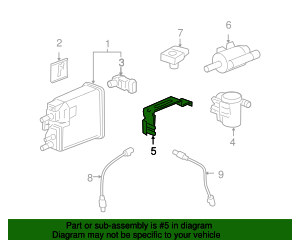 2009-2010 GM Vapor Canister Solenoid Valve Bracket 15813534 | QuirkParts