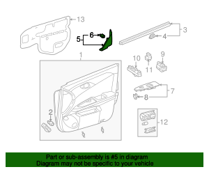 2005-2012 Toyota Avalon Door Mirror Trim Ring 67491-AC040 ...