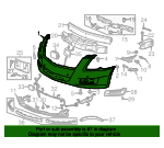 2014-2017 Cadillac XTS Front Upper Bumper Cover 22859817 GM ...