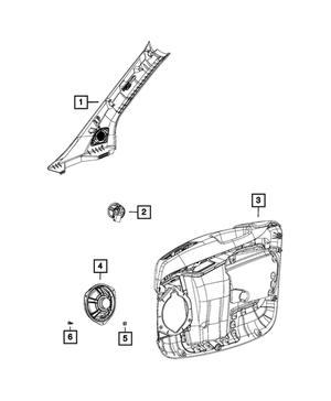 2012-2023 Mopar Woofer Speaker, Door Speaker 68073732AA | Mopar Estores