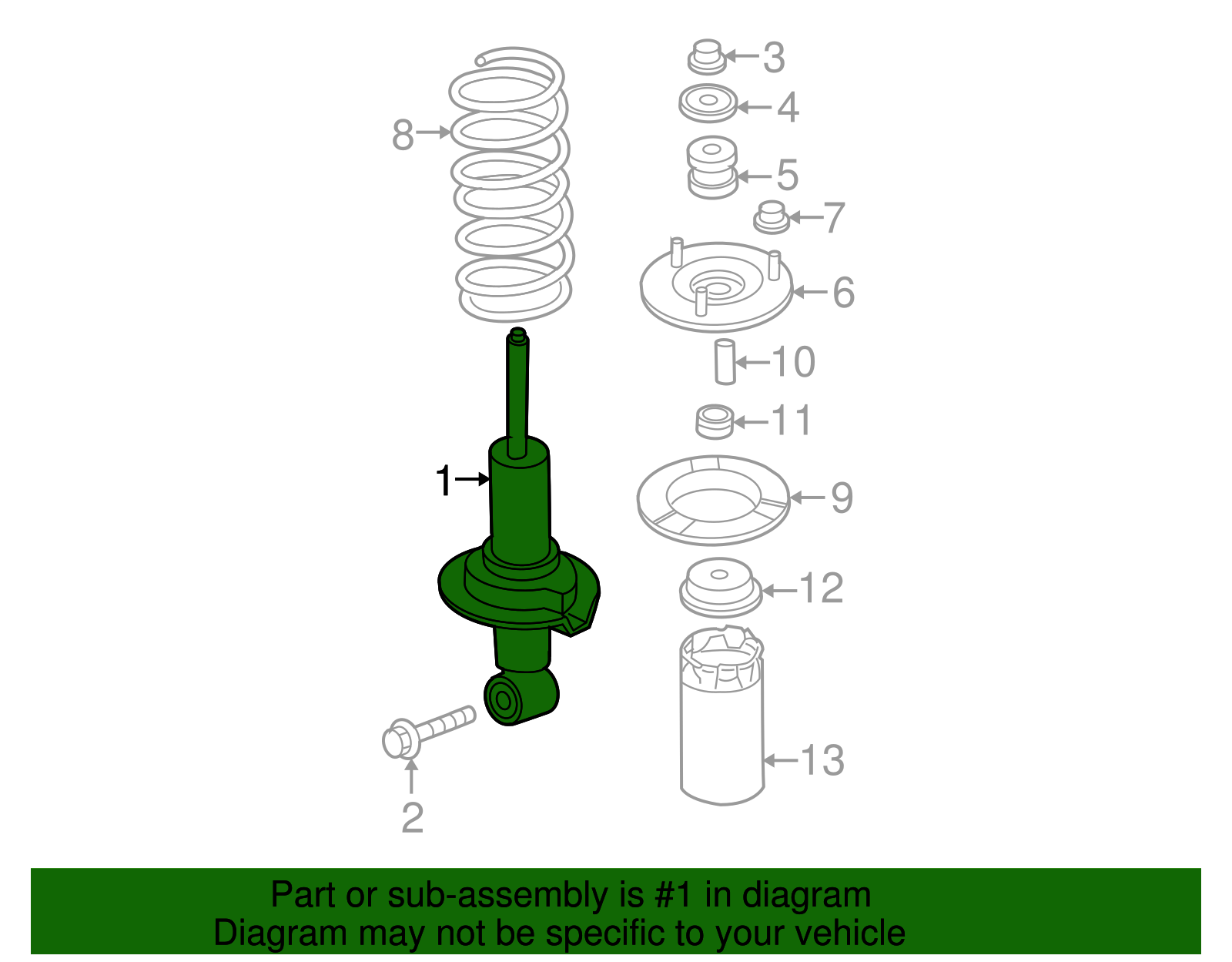 2005-2011 Nissan Frontier Suspension Shock Absorber 56110-EB025 | Bill ...