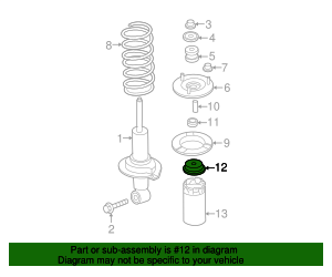 2005-2019 Nissan Suspension Strut Bumper 55248-EA001 | TascaParts.com