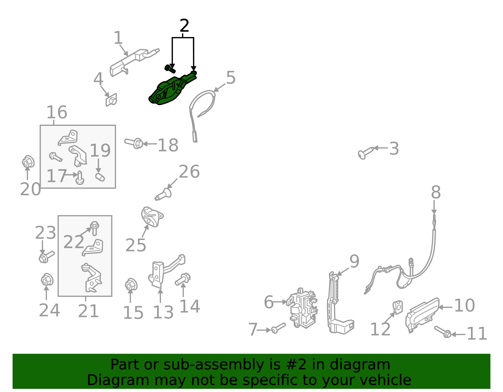 NL3Z-1526685-F - Handle Base 2021-2025 Ford | Big 3 Auto Parts
