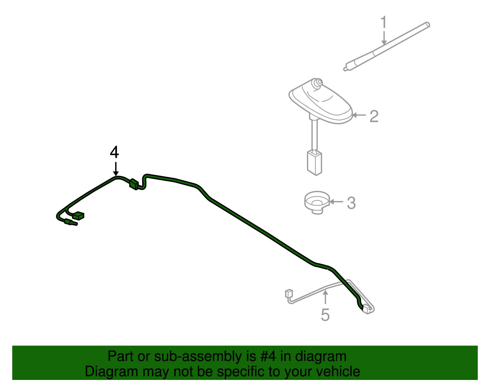 EH48-66-940A - High-Quality Antenna Cable for 2010-2012 Mazda CX-7 ...