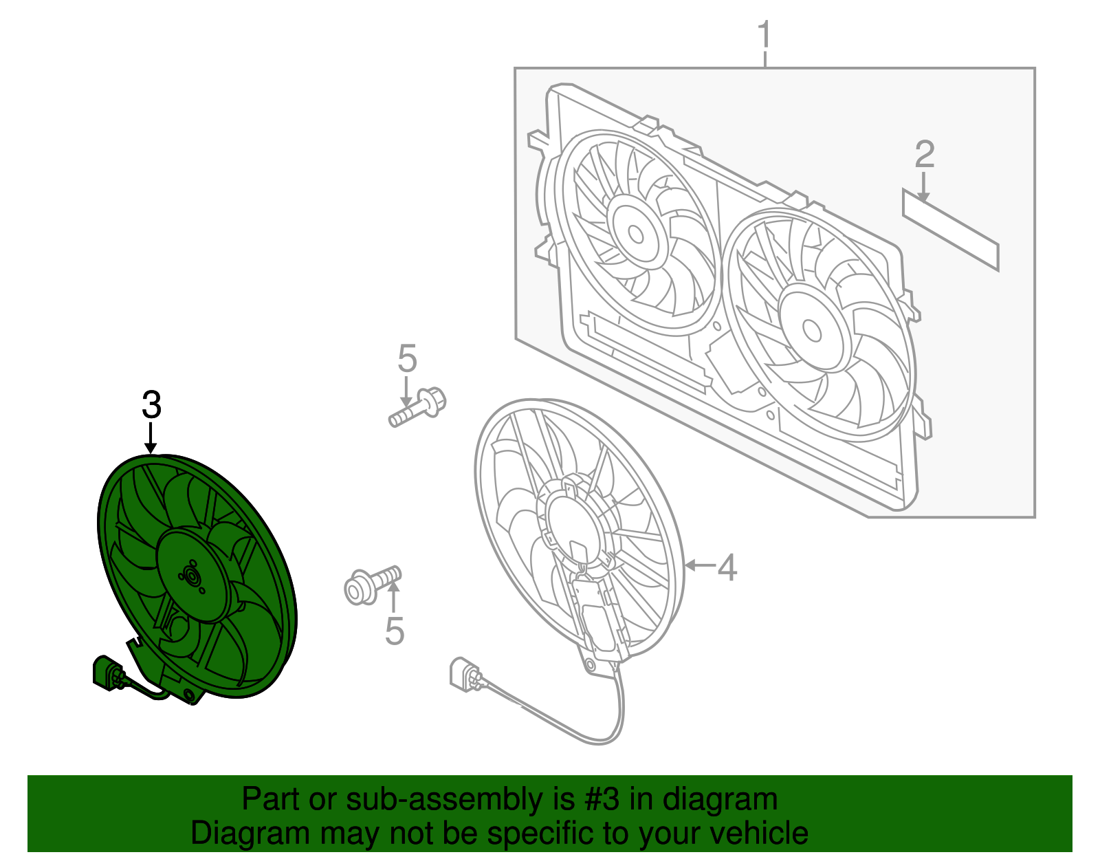 2008-2012 Audi Fan & Motor 8K0-959-455-E | Audi OEM Parts Guy