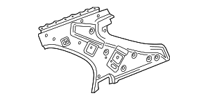 2010-2017 GMC Terrain Passenger Side Inner Rear Quarter Panel with ...