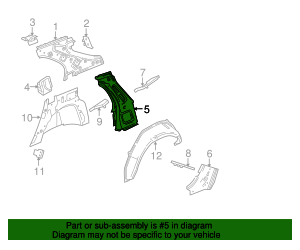 2010-2017 GMC Terrain Lock Pillar Reinforced 25801715 | GMPartsDirect.com