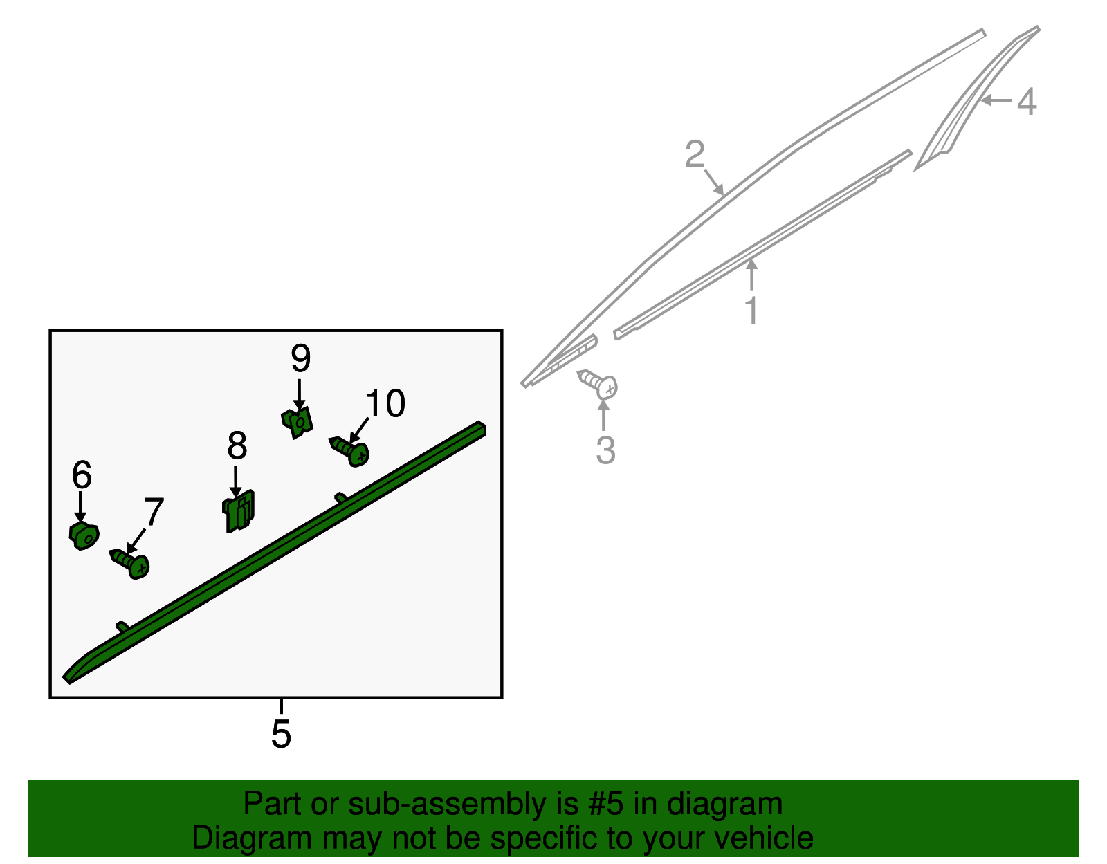 2015-2020 Hyundai Body Side Molding 87711-B1000 | OEM Parts Online