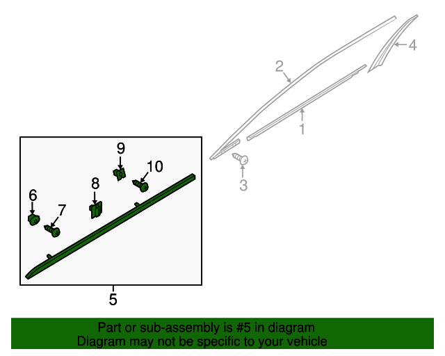 87712-B1000 - Door Molding 2015-2020 Hyundai | AutoNationParts.com