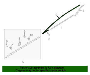 Genuine Frame Molding for 2015-2020 Hyundai | Part# 82850-B1010 ...