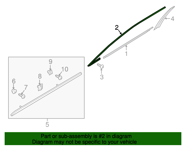 2018-2020 Genesis G80 Door Reveal Molding 82860-B1600 | AutoNationParts.com