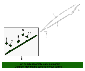 87712-B1000 - Door Molding 2015-2020 Hyundai | AutoNationParts.com