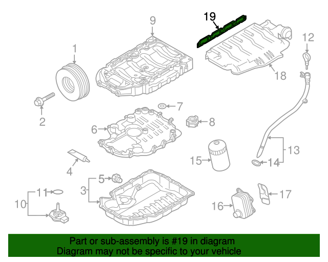 2013-2017 Audi Engine Intake Manifold Gasket 06H-129-717-A | Audi USA Parts