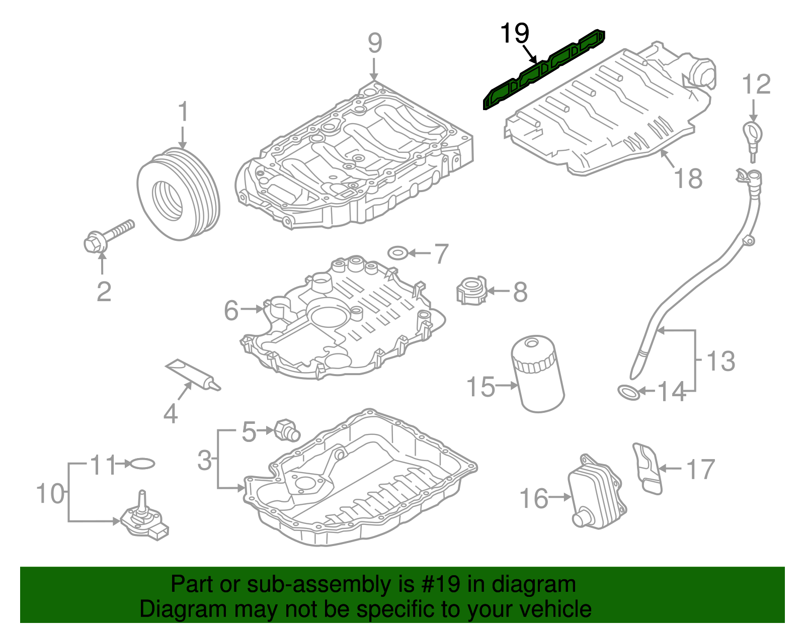 2005-2018 Audi Manifold Gasket 06F-129-717-D | OEM Parts Online